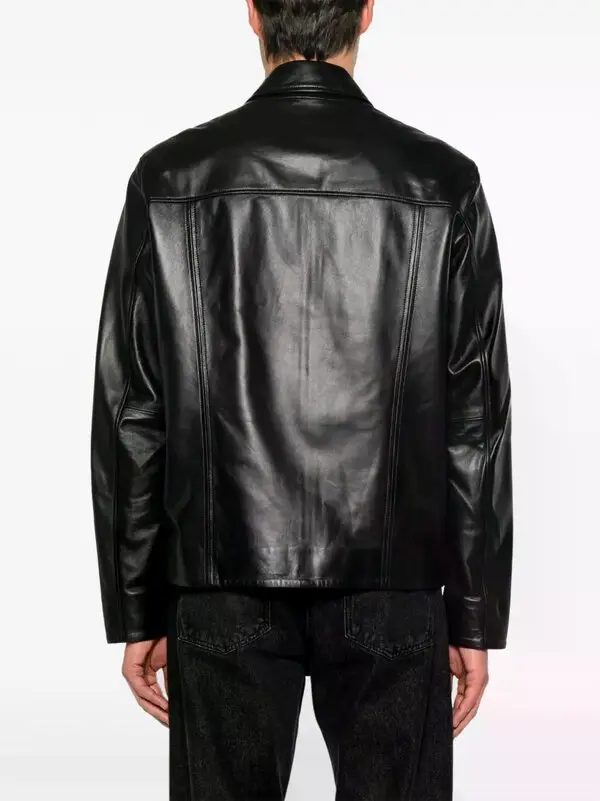 SERGIO MORETTI FIRENZE Zip-up Leather Jacket