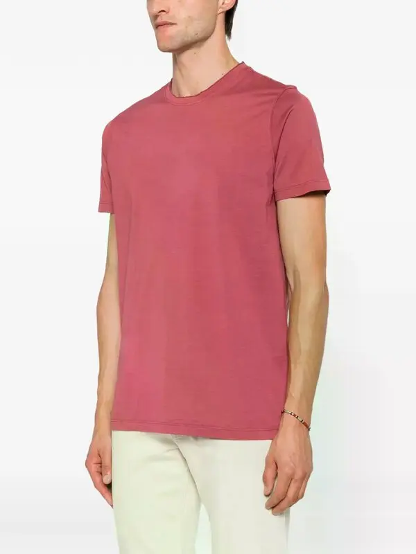 JEORDIE'S Raw-edge Short-sleeve Cotton T-shirt