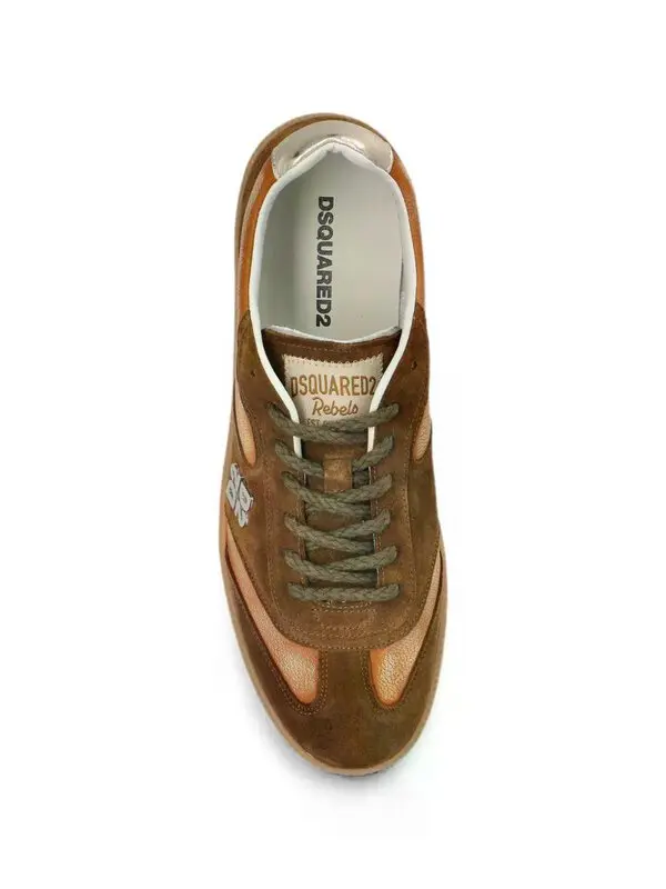 Dsquared2 Logo Plaque Panel Sneakers - Brown
