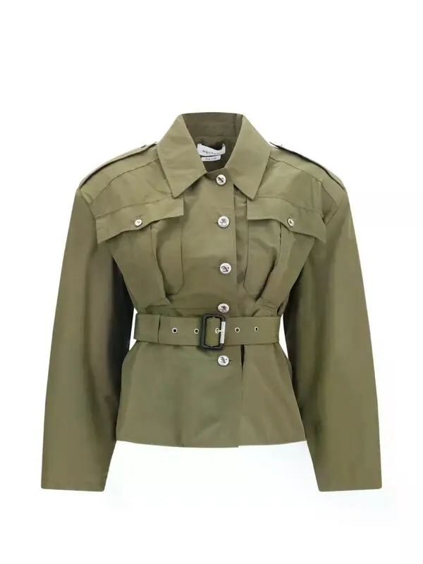 Alexander McQueen Cropped Belted Jacket