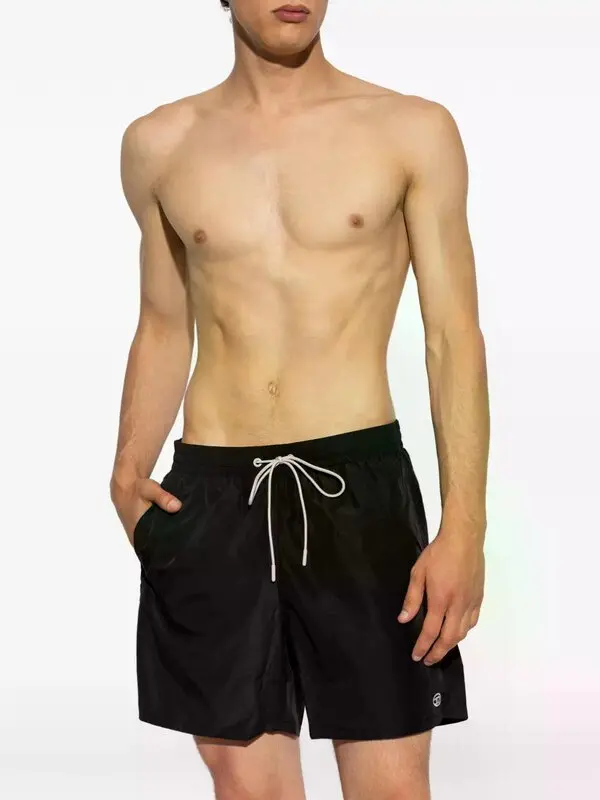 DIESEL® Logo-patch Drawstring Swim Shorts