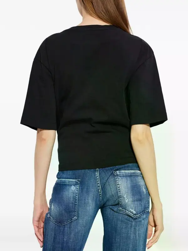 Dsquared2 Logo Print Short Sleeve T-shirt - Black