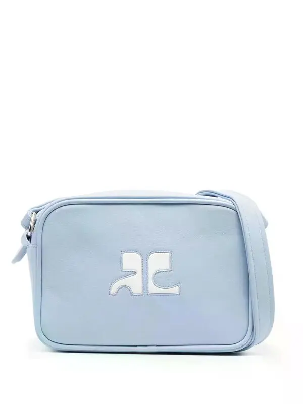 COURREGES Leather Crossbody Bag - Black
