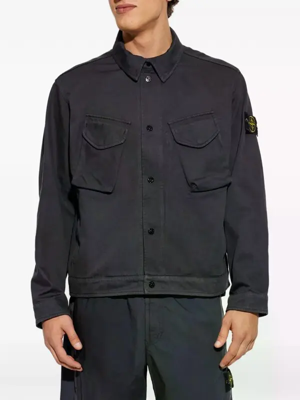 Stone Island Logo-patch Button-up Jacket