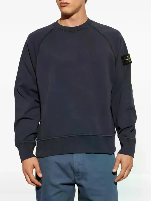 Stone Island Logo Patch Sweatshirt - Blue
