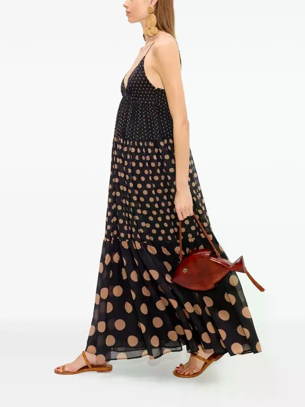 SIMONMILLER Romi Polka-dot Maxi Dress