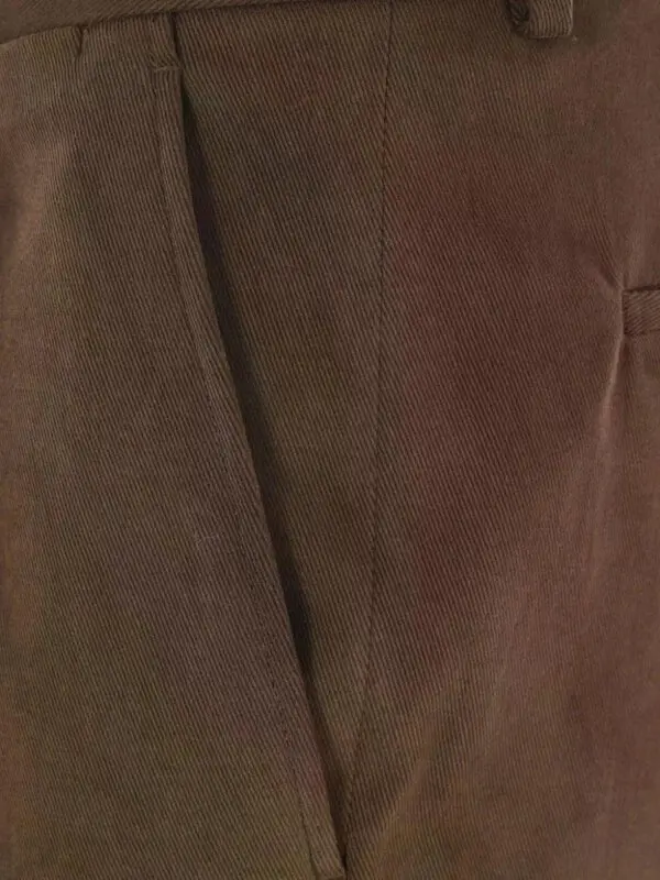 Caruso Pleated Moleskin Trousers