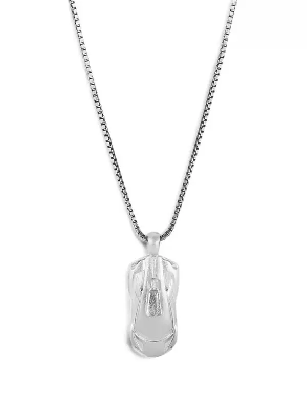 Tateossian Tone Car Pendant Box Chain Necklace - Silver