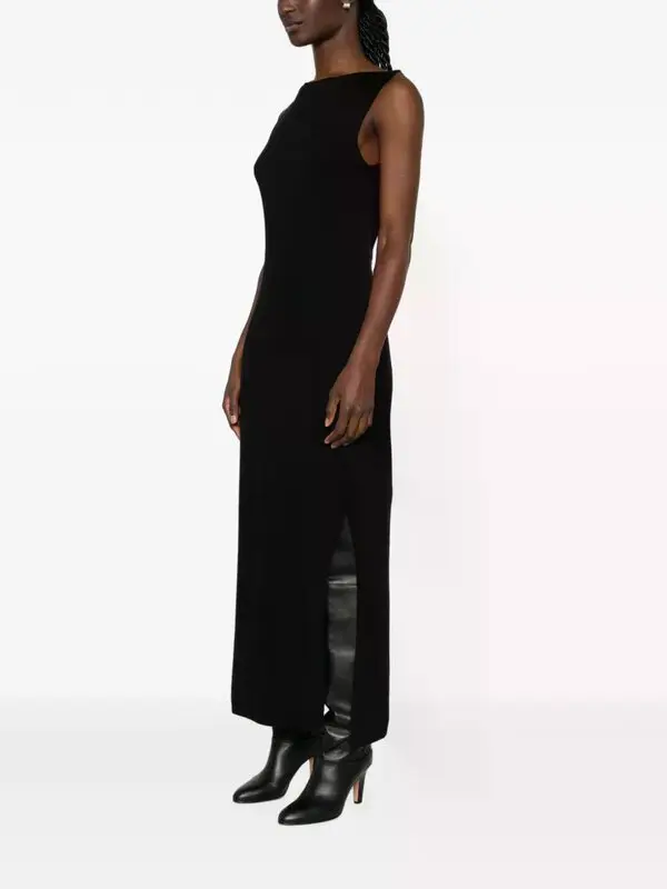 SERGIO MORETTI FIRENZE Sleeveless Side-slit Midi Dress