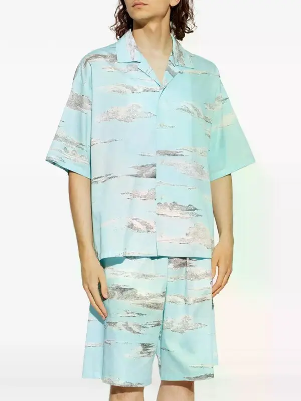 Moschino Cloud-print Camp-collar Shirt