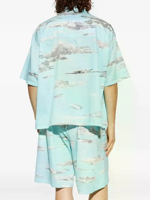 Moschino Cloud-print Camp-collar Shirt