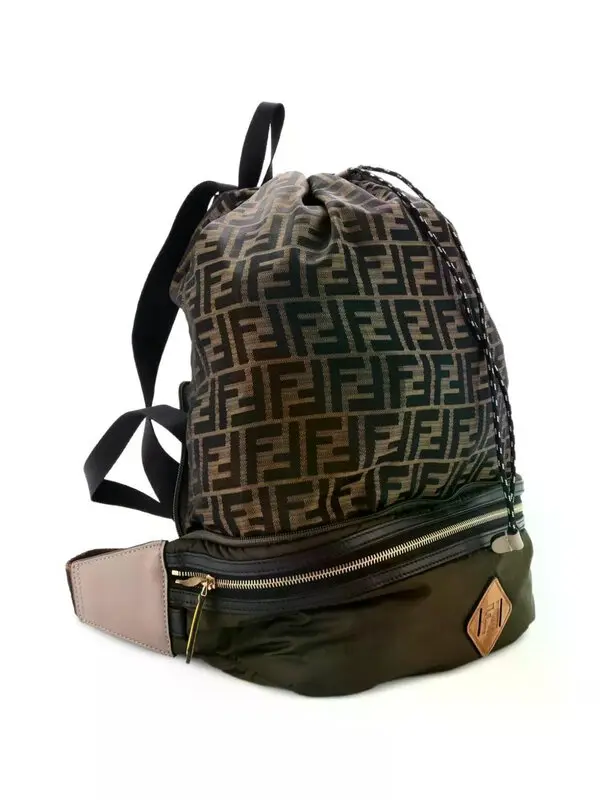 Fendi Convertible Belt Bag Zucca Canvas And Nylon Backpack