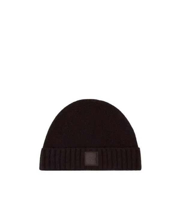 Stone Island Logo Patch Knitted Beanie