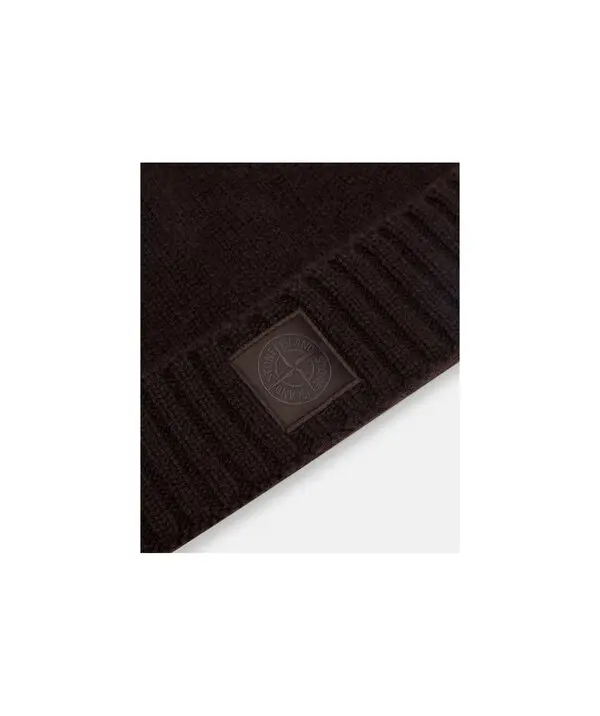 Stone Island Logo Patch Knitted Beanie