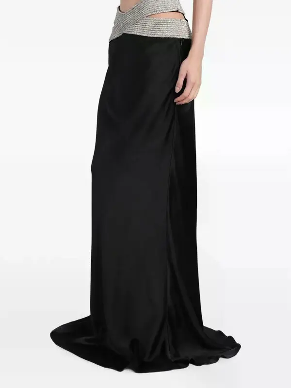 NUE Crystal-embellished Cut-out Skirt