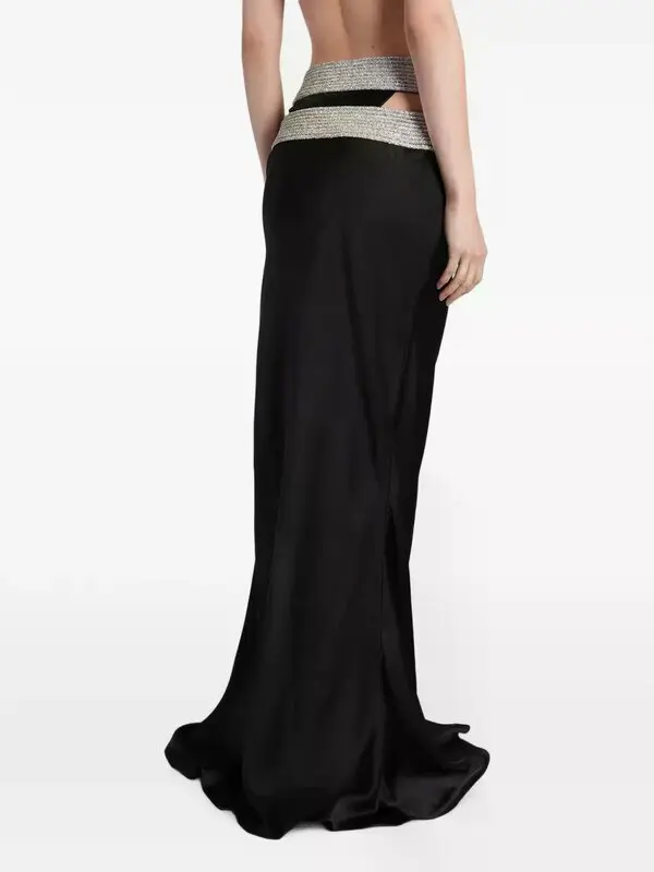 NUE Crystal-embellished Cut-out Skirt