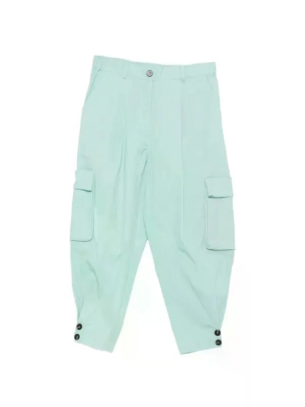 PSOPHIA Off-white Wide-leg Cropped Trousers