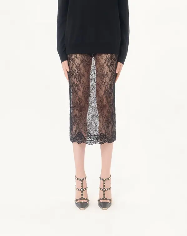 Valentino Garavani Lace Midi Skirt