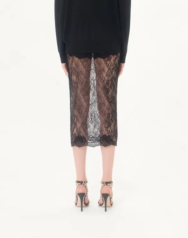 Valentino Garavani Lace Midi Skirt