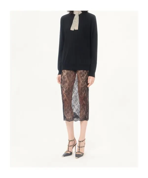 Valentino Garavani Lace Midi Skirt