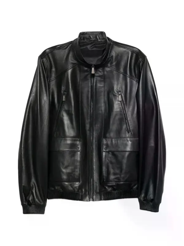 SERGIO MORETTI FIRENZE Zip-up Leather Jacket
