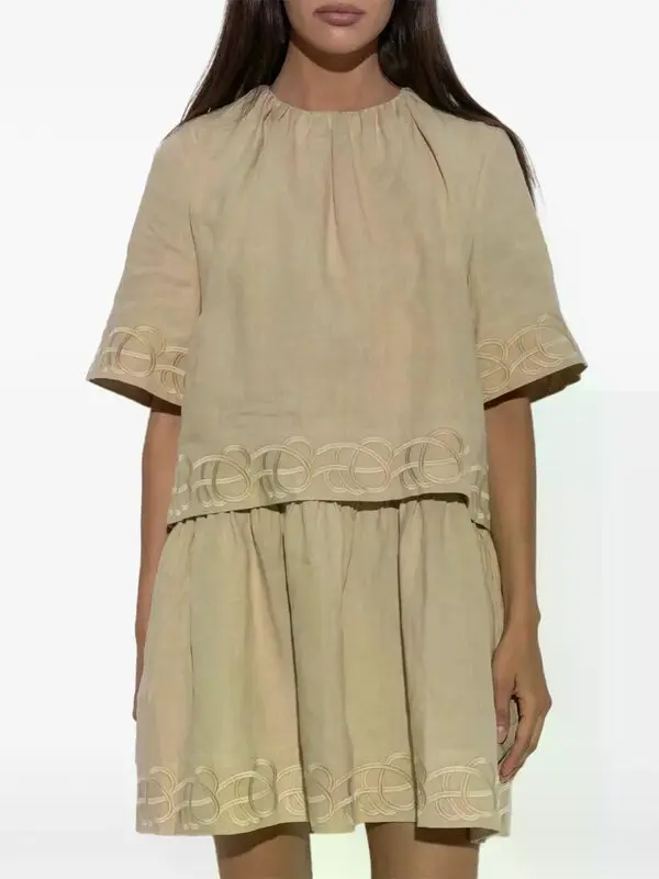BY MALENE BIRGER Jania Embroidered Mini Dress
