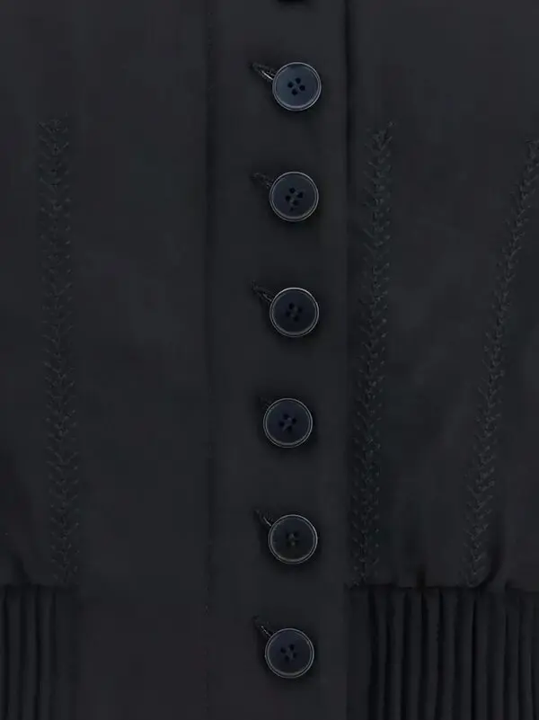 Alexander McQueen Silk Embroidered Bomber Jacket