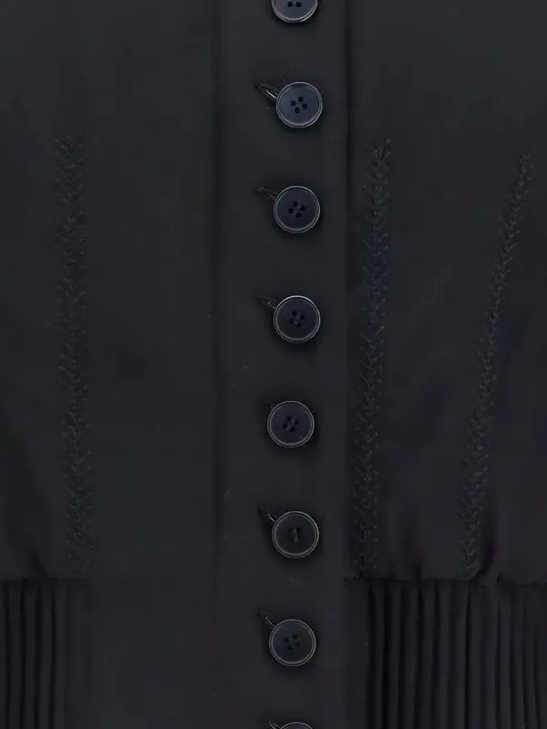 Alexander McQueen Silk Embroidered Bomber Jacket