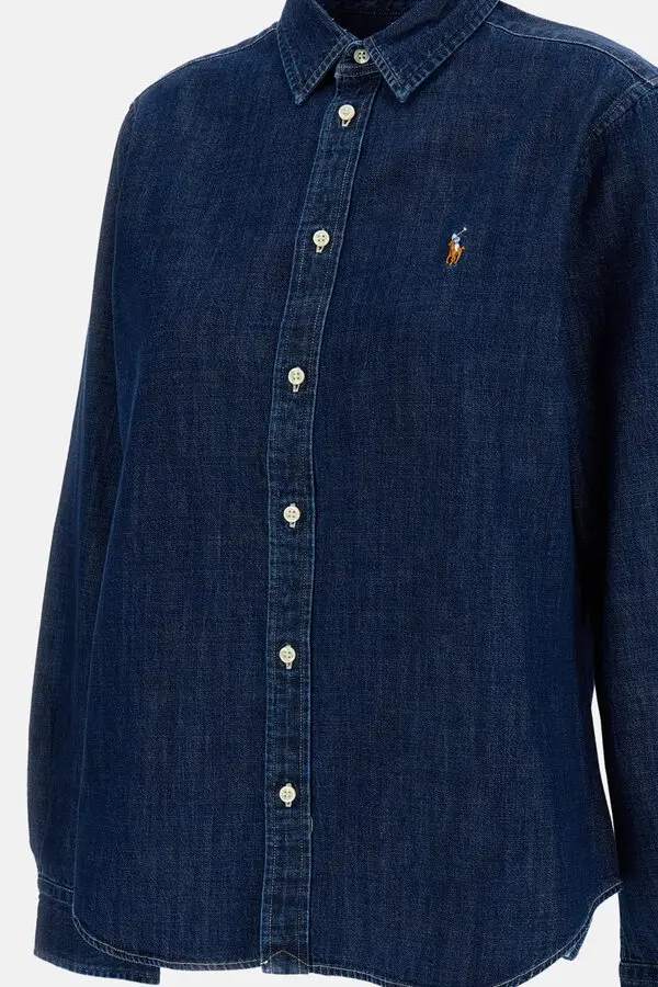 Polo Ralph Lauren Embroidered Pony Regular Fit Shirt - Blue