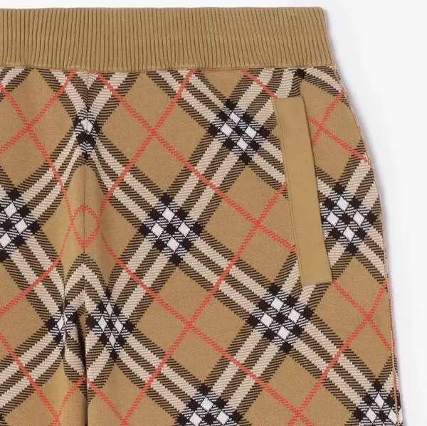 Burberry Check Cotton Blend Shorts