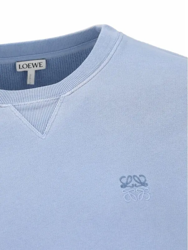 Loewe Cotton Sweatshirt With Anagram Embroidery