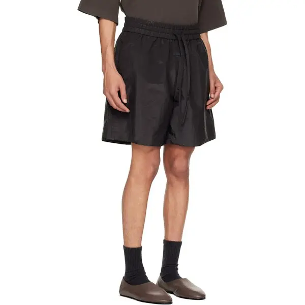 Fear Of God Logo Patch Drawstring Waist Shorts