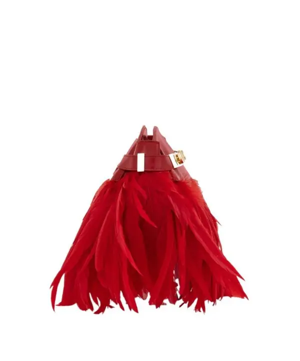 FERRAGAMO Hug Soft Feather-trim Crossbody Bag