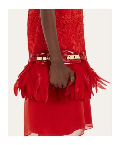 FERRAGAMO Hug Soft Feather-trim Crossbody Bag
