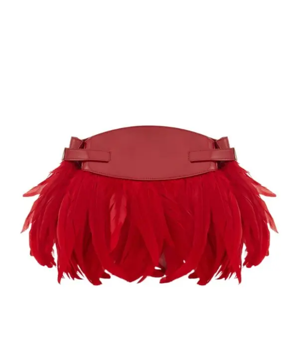 FERRAGAMO Hug Soft Feather-trim Crossbody Bag