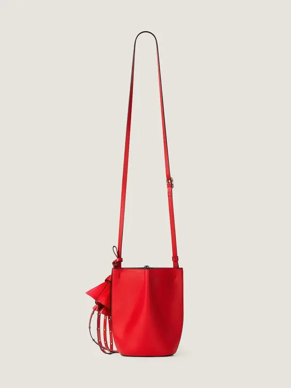 Givenchy Nano Snap Bucket Bag In Grained Leather