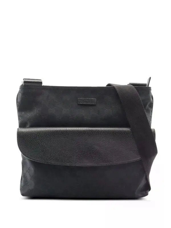 Gucci Gg Canvas Shoulder Bag - Black