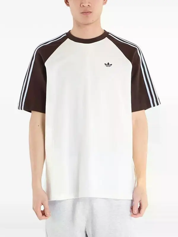 Adidas Britcore Raglan-sleeve Logo-embroidered T-shirt