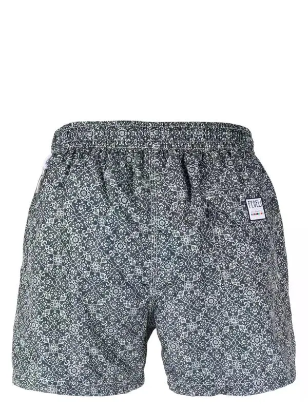 Fedeli Graphic Print Swim Shorts