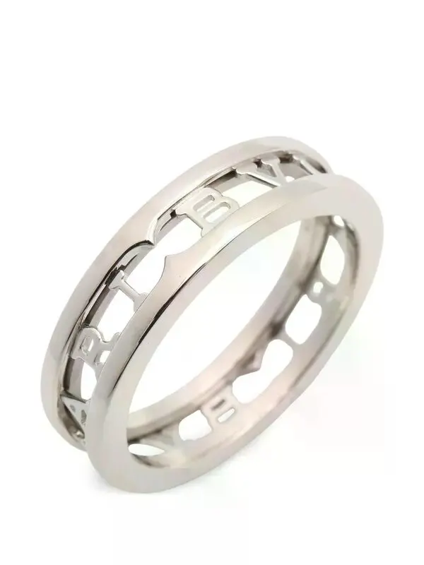 BVLGARI B.zero1 Open Logo Ring In 18k White Gold