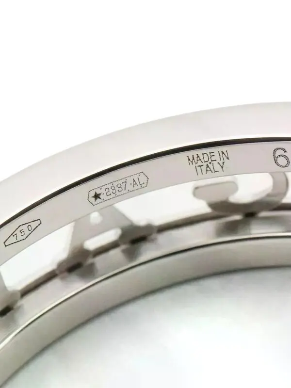 BVLGARI B.zero1 Open Logo Ring In 18k White Gold