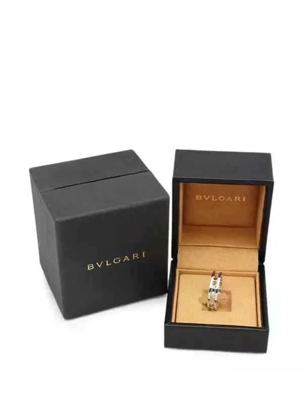 BVLGARI B.zero1 Open Logo Ring In 18k White Gold