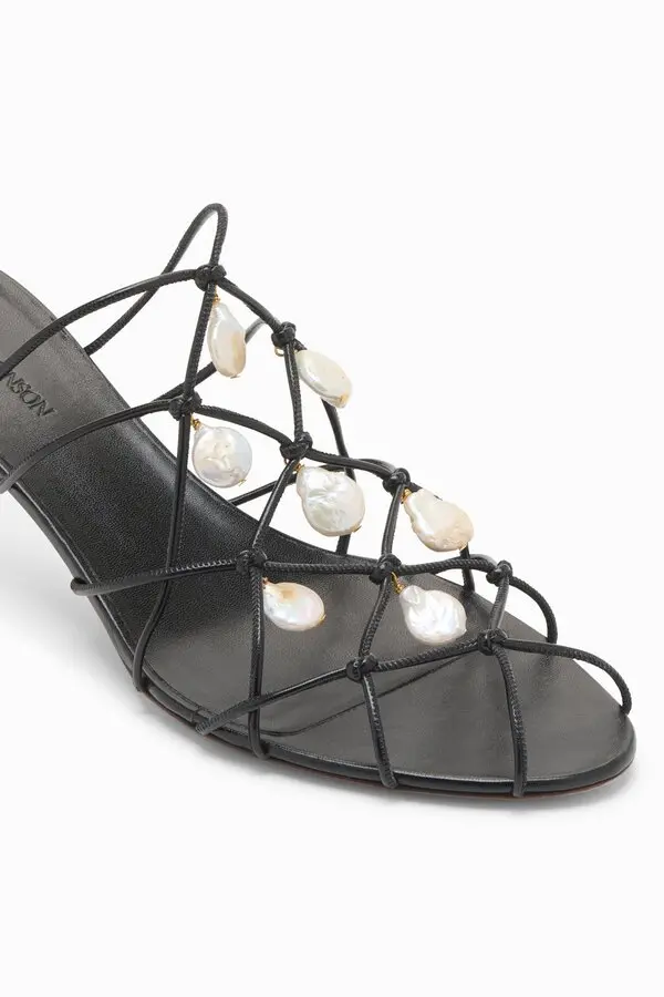 Ulla Johnson Colette Kitten Heel Sandal With Mother-of-pearl Accents