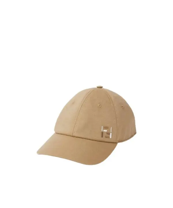 Fendi Cotton And Linen Baseball Cap