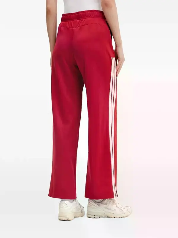 Adidas Side-stripe Wide Leg Track Pants - Red