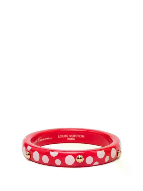 LOUIS VUITTON Yayoi Kusama Dot Infinity Bangle Pm Bracelet - Red