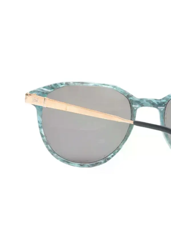 Saint Laurent Persephone Marbled-effect Geometric-frame Sunglasses