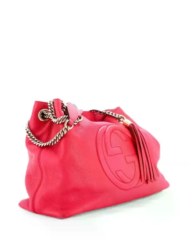 Gucci Soho Chain Strap Leather Shoulder Bag - Pink