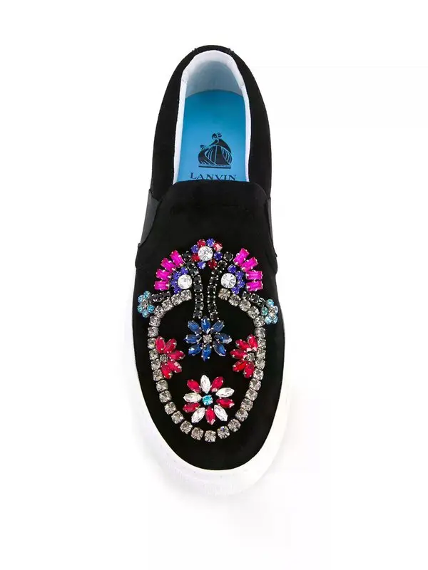 LANVIN Embellished Slip-on Sneakers