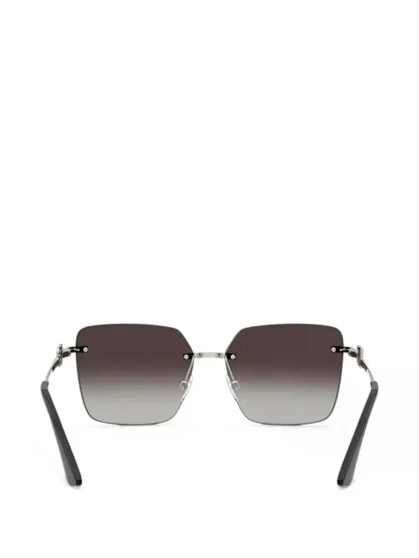 Dolce & Gabbana Crystal-embellished Geometric-frame Sunglasses